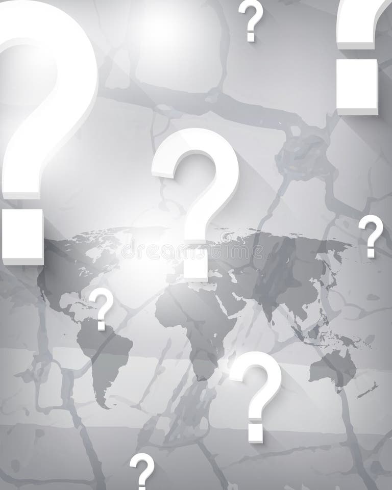 World Map Question Marks Stock Illustrations – 35 World Map Question ...