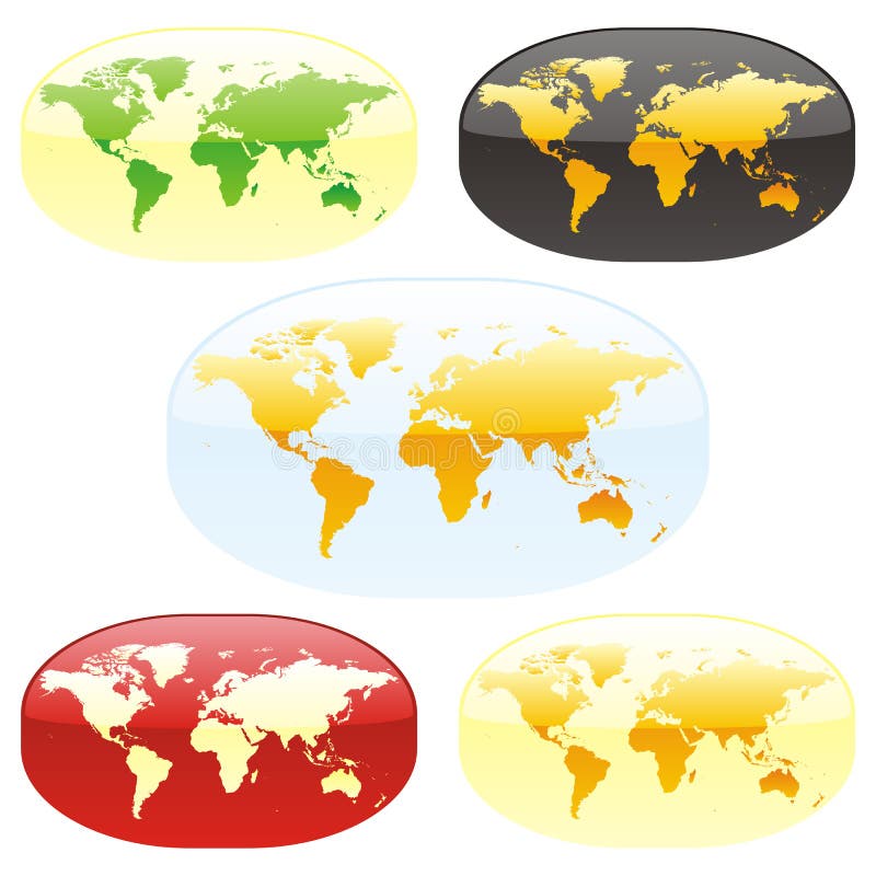 Vector Globe and World Map stock vector. Illustration of east - 12582559
