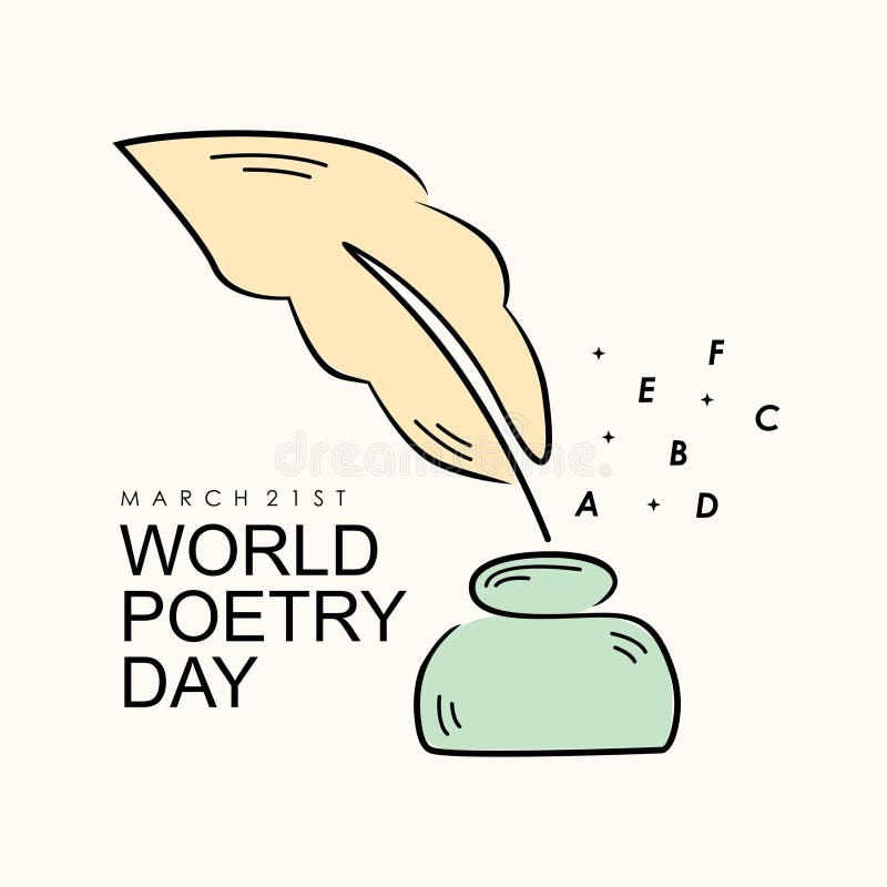 Vector World Poetry Day Post Template Stock Vector - Illustration of ...