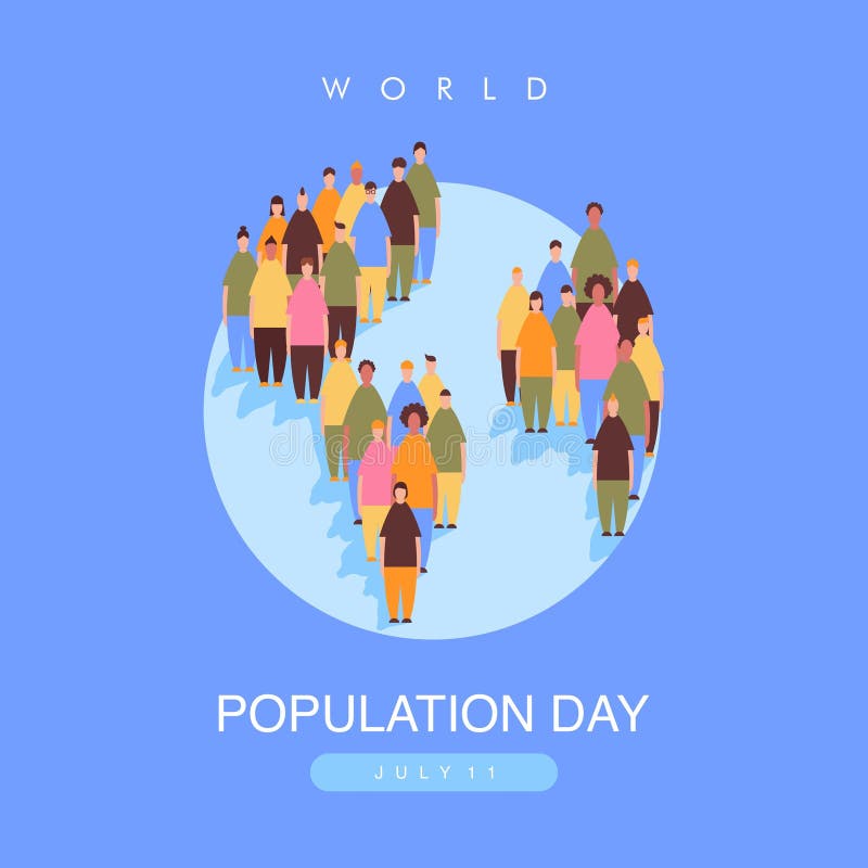 Vector World Population Day Background Template Stock Illustration ...