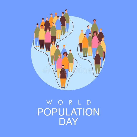 Vector World Population Day Poster Template Stock Vector - Illustration ...