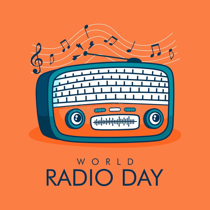 Vector World Radio Day Poster Template Stock Vector - Illustration of ...