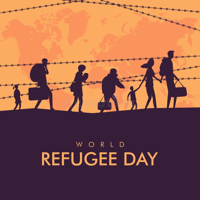 Vector World Refugee Day Background Template Stock Vector ...