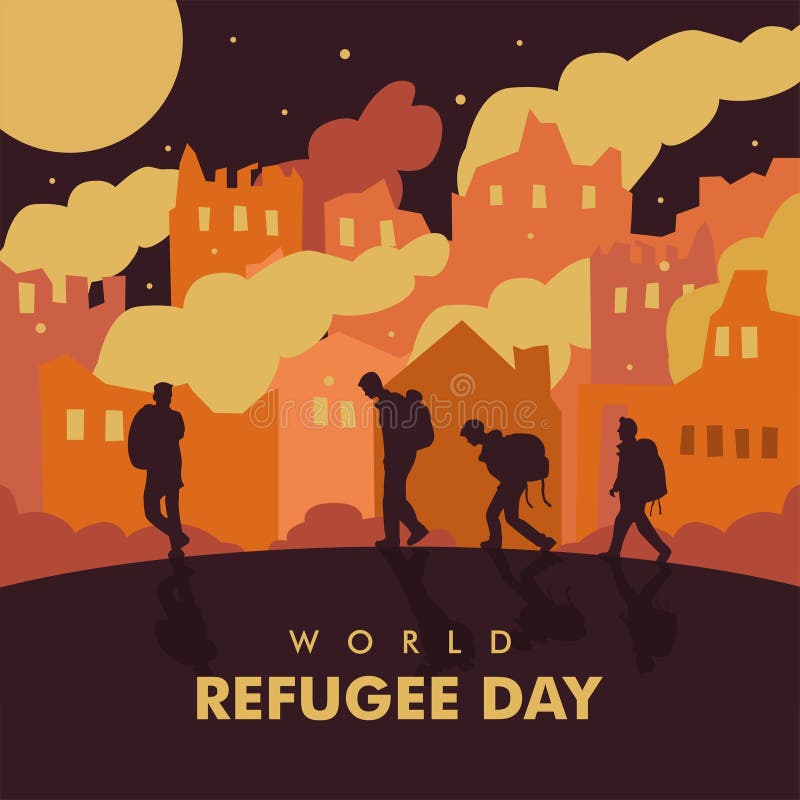Vector World Refugee Day Background Template Stock Vector ...