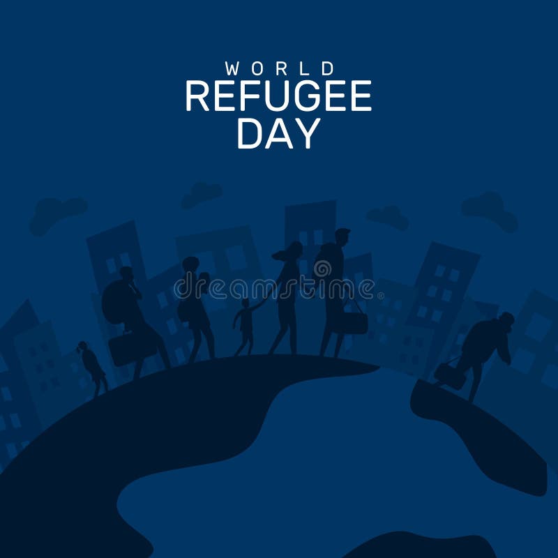 Vector World Refugee Day Poster Template Stock Vector - Illustration of ...