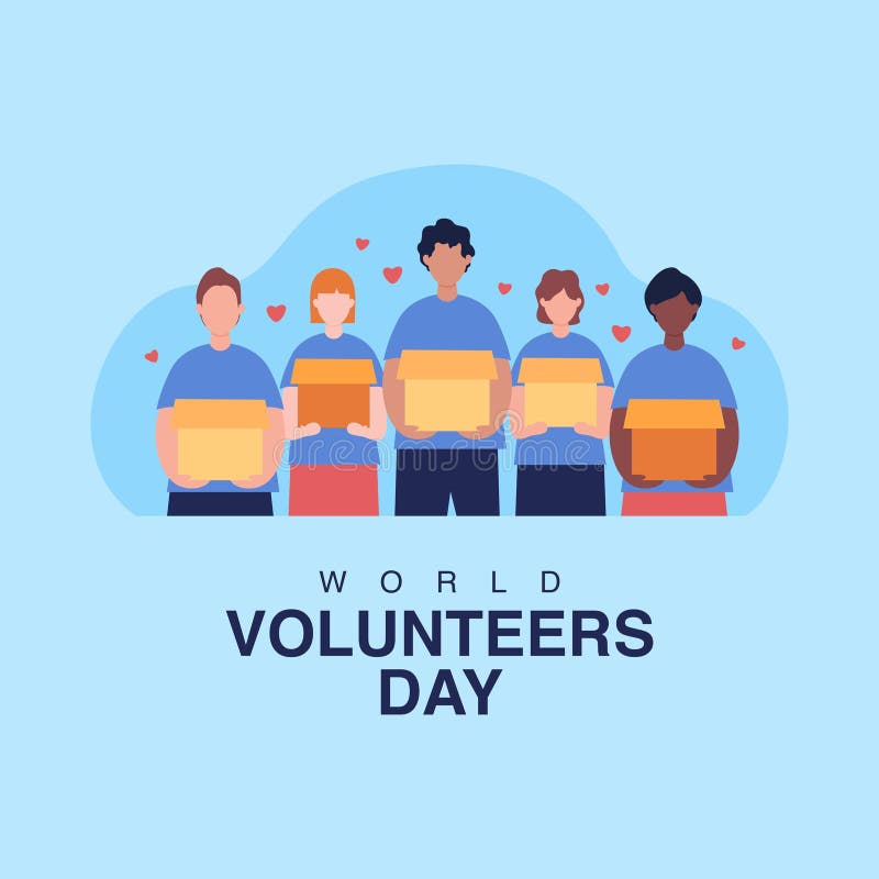 Vector World Volunteers Day Poster Template Stock Vector - Illustration ...