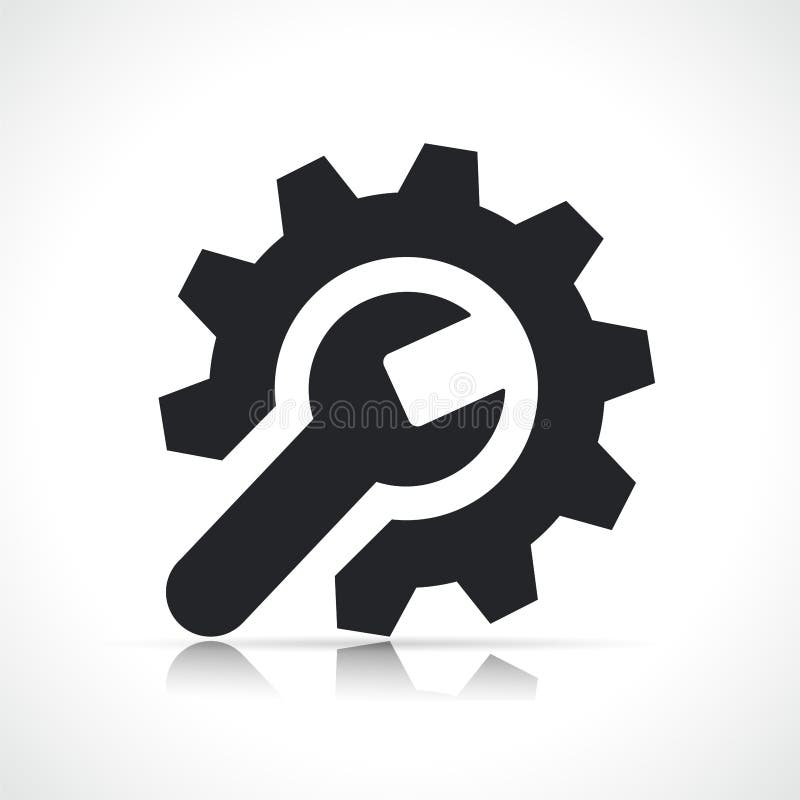 Vector Wrench and Gear Icon Stock Vector - Illustration of gear, logo ...
