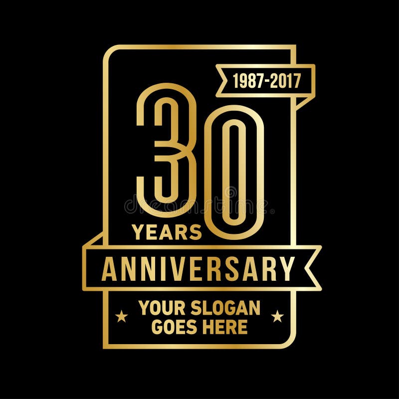 30 Years Celebrating Anniversary Design Template. 30th Logo. Vector and ...