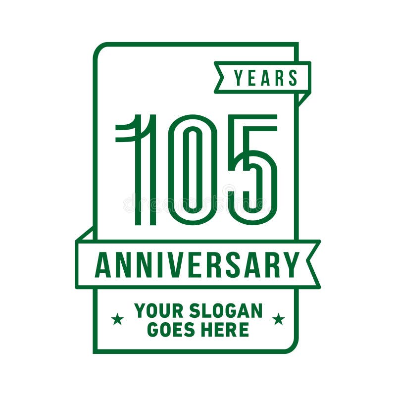 105 Years Celebrating Anniversary Design Template. 105th Logo. Vector ...