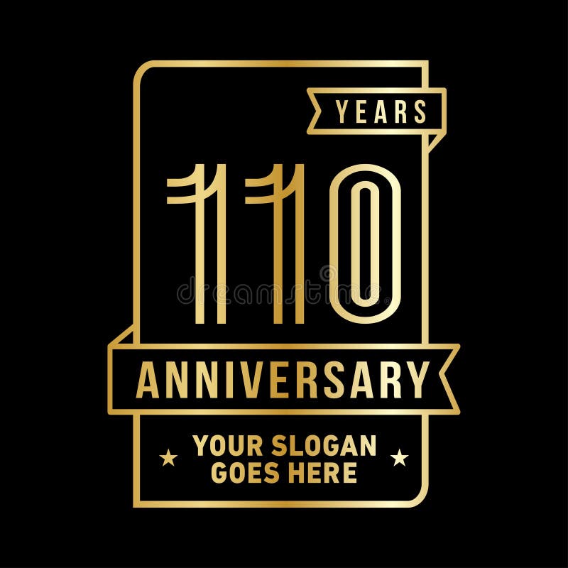 110 Years Celebrating Anniversary Design Template. 110th Logo. Vector ...
