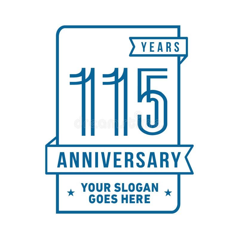 115 Years Celebrating Anniversary Design Template. 115th Logo. Vector ...