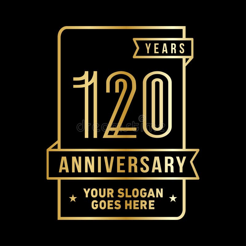 120 Years Celebrating Anniversary Design Template. 120th Logo. Vector ...