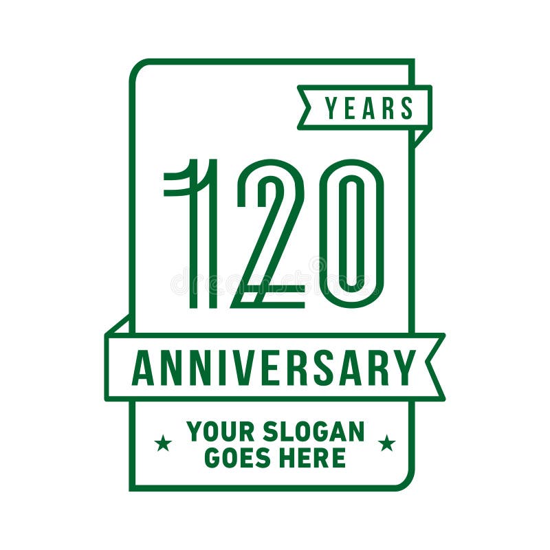 120 Years Celebrating Anniversary Design Template. 120th Logo. Vector ...