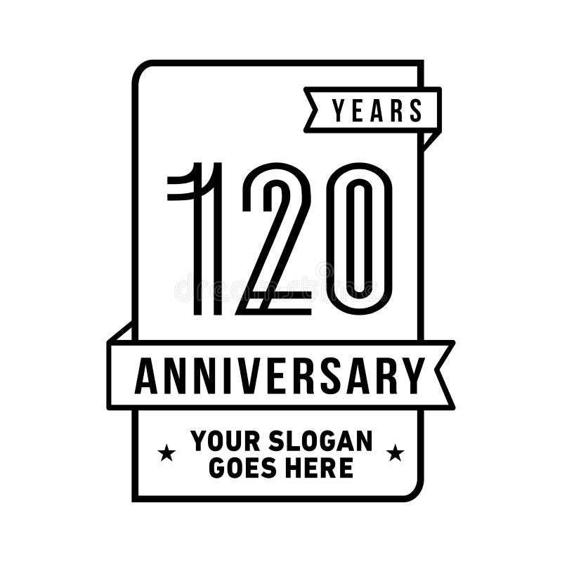 120 Years Celebrating Anniversary Design Template. 120th Logo. Vector ...