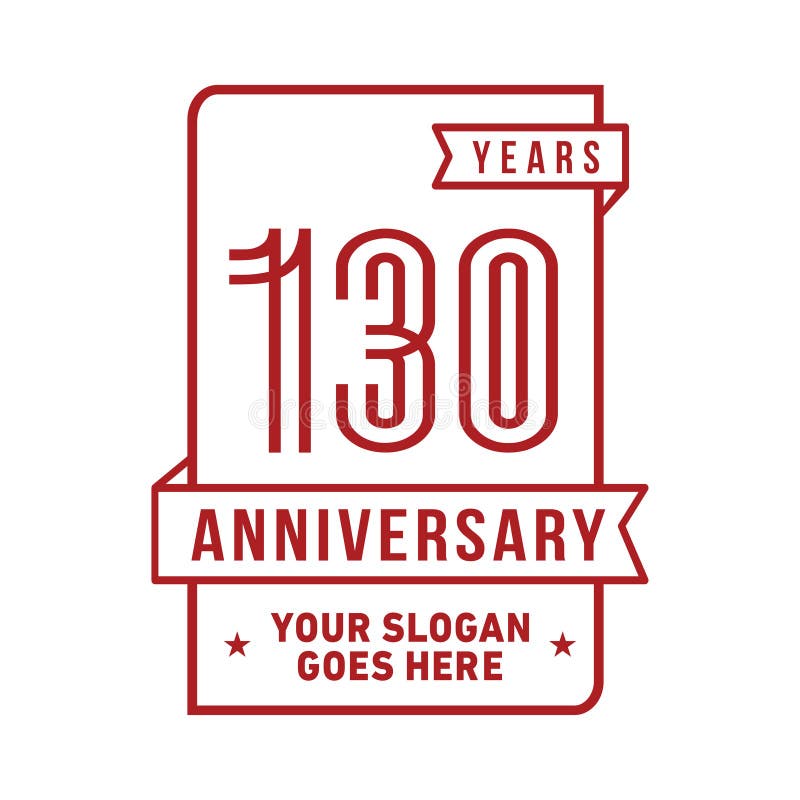 130 Years Celebrating Anniversary Design Template. 130th Logo. Vector ...