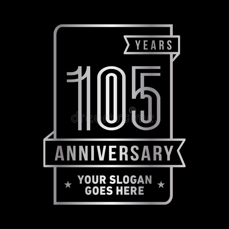 105 Years Celebrating Anniversary Design Template. 105th Logo. Vector ...
