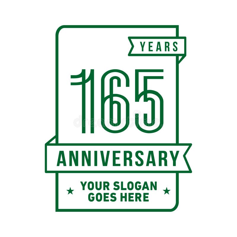 165 Years Celebrating Anniversary Design Template. 165th Logo. Vector ...