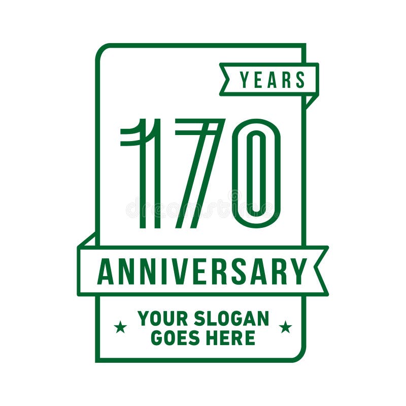 170 Years Celebrating Anniversary Design Template. 170th Logo. Vector ...