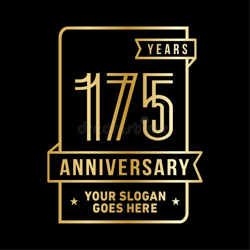 175 Years Celebrating Anniversary Design Template. 175th Logo. Vector ...