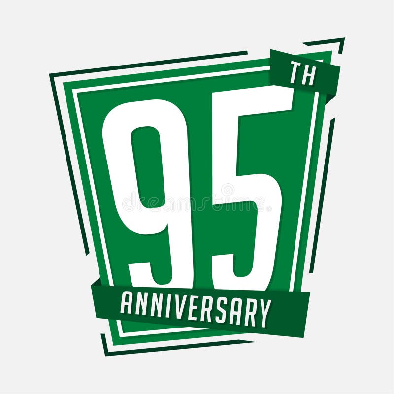 95 Years Celebrating Anniversary Design Template. 95th Anniversary Logo ...