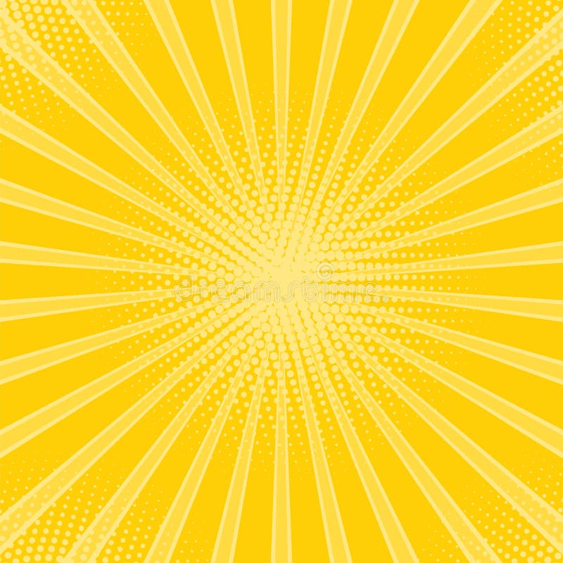 Vector Yellow Abstract Ray Background. Light of Sunburst. Yellow ...