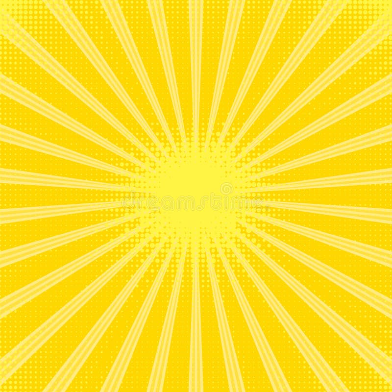 Vector Yellow Abstract Ray Background. Light of Sunburst. Yellow ...