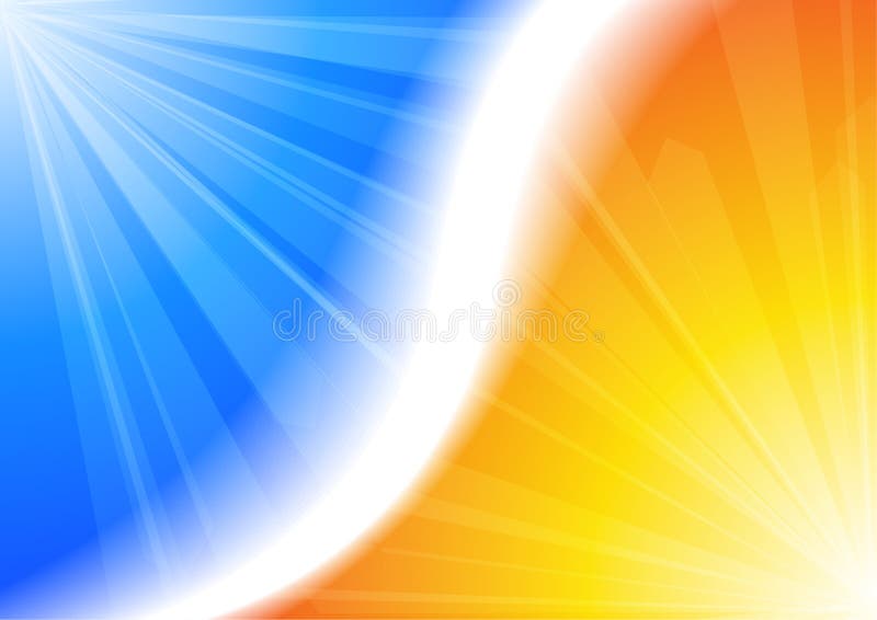 Vector : Yellow and Blue with Sun Shining Stock Vector - Illustration ...