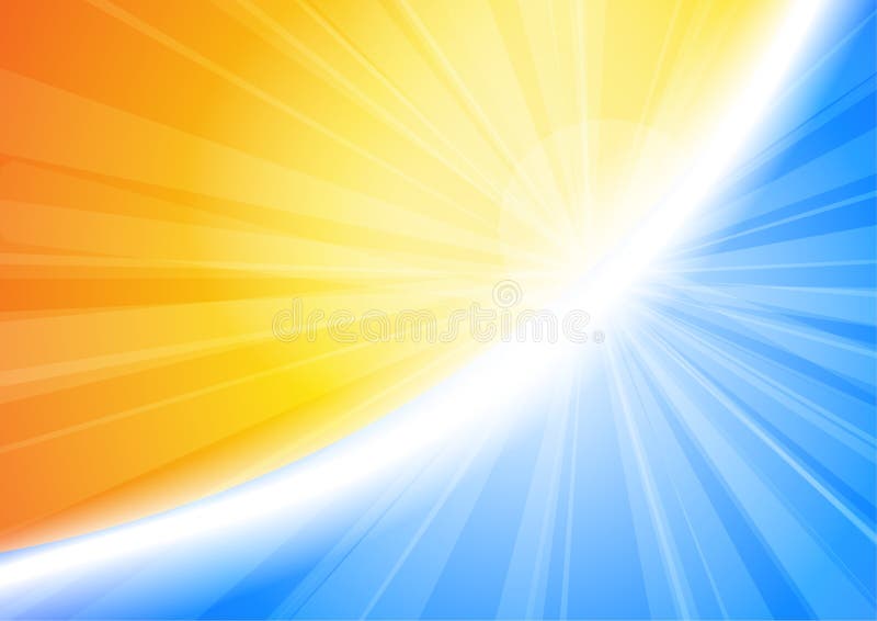 Vector : Yellow and Blue with Sun Shining Stock Vector - Illustration ...