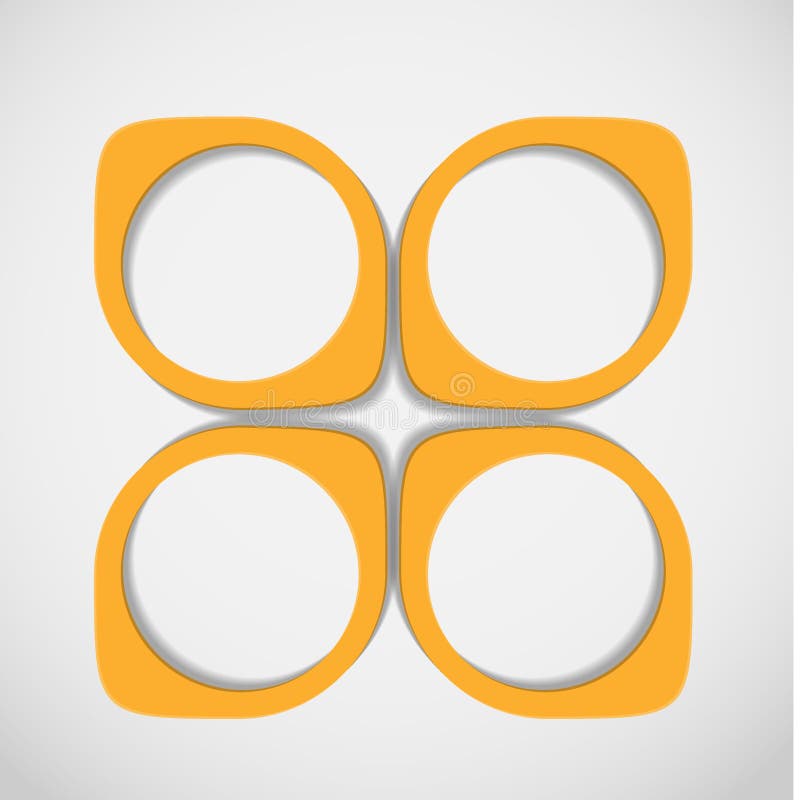 Vector Yellow Button on a White Background Stock Vector - Illustration ...