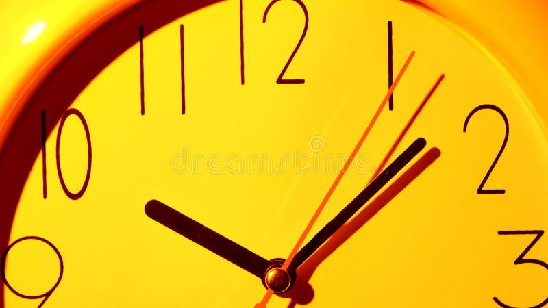 Vector Yellow Clock Icon Illustration. Close Up Stock Video - Video of ...