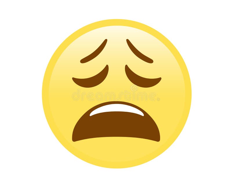 Vector Yellow Disappointed Expression Face Icon Stock Vector ...