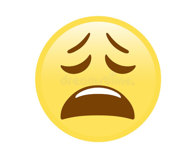 Vector Yellow Disappointed Expression Face Icon Stock Vector ...