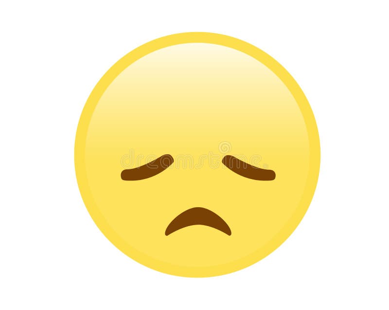 Vector Yellow Disappointed Expression Face Icon Stock Vector ...