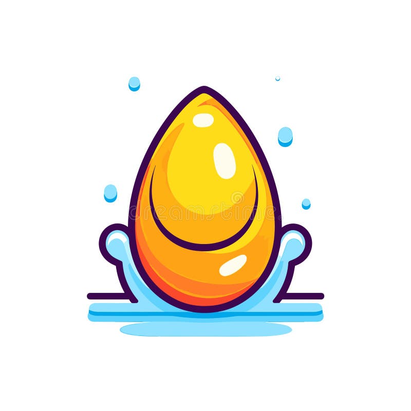Vector of a Yellow Egg Floating in Water Stock Vector - Illustration of ...
