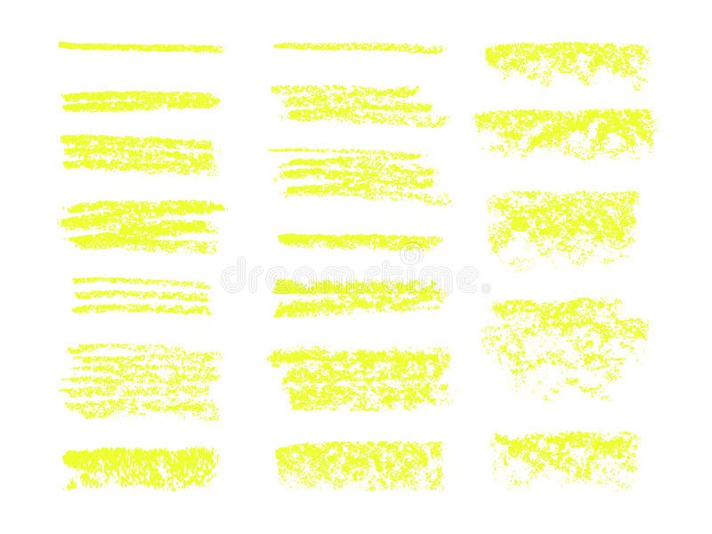 Vector Highlighter Brush Lines. Hand Drawing. Stock Vector ...