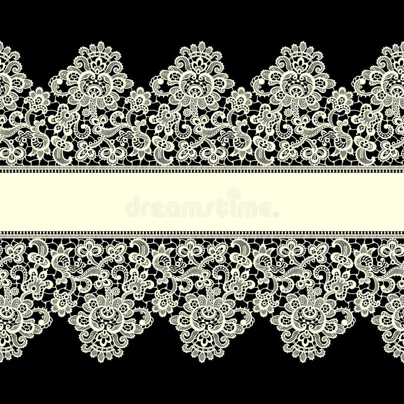 Yellow Vector Lace. Seamless Pattern Stock Vector - Illustration of ...