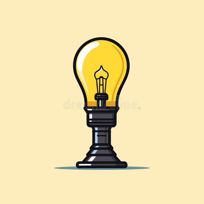 Vector of a Yellow Light Bulb Icon Vector Illustration Stock Vector ...