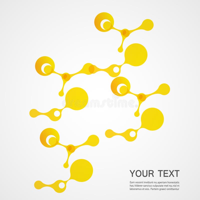 Yellow molecule stock illustration. Illustration of sparse - 8899003