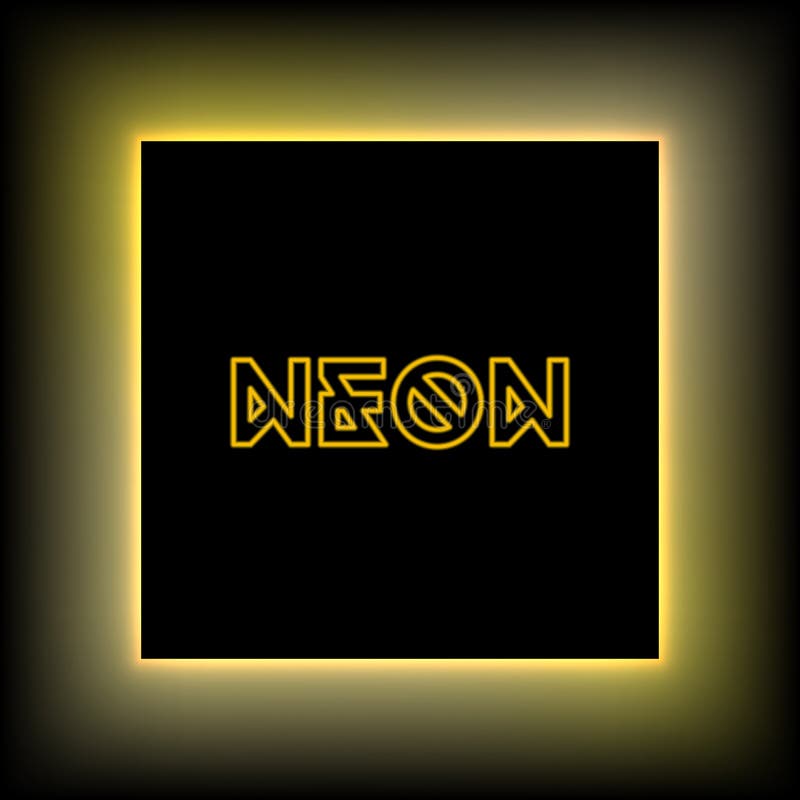 Vector Yellow Neon Background Stock Vector - Illustration of border ...