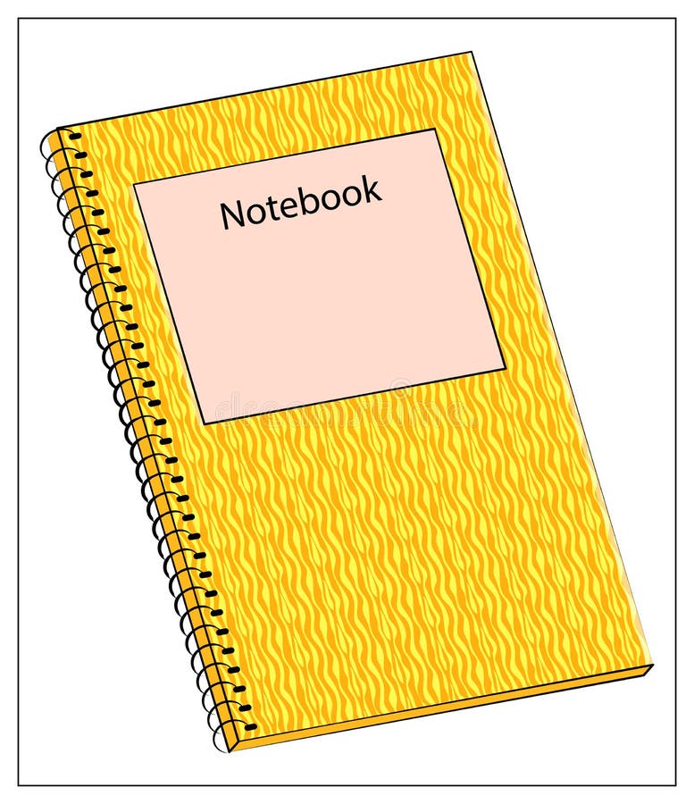 Yellow Notebook Icon. Flat Illustration Of Yellow Notebook Vector Icon ...