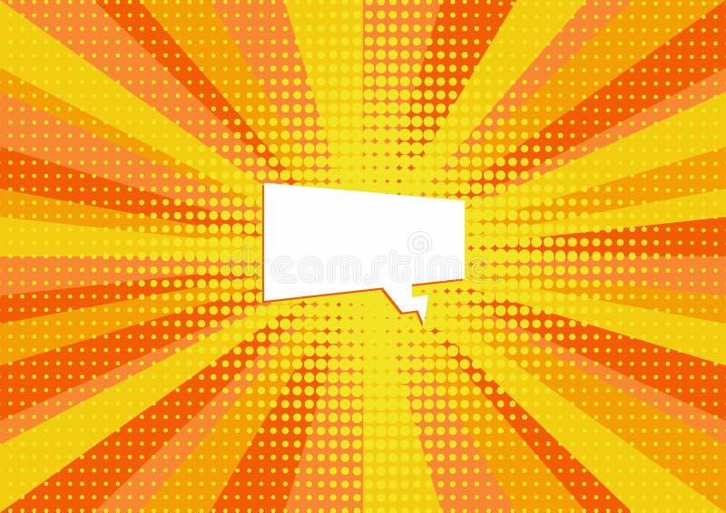 Vector Yellow Retro Sunshine Background with Empty Thought Balloon or ...