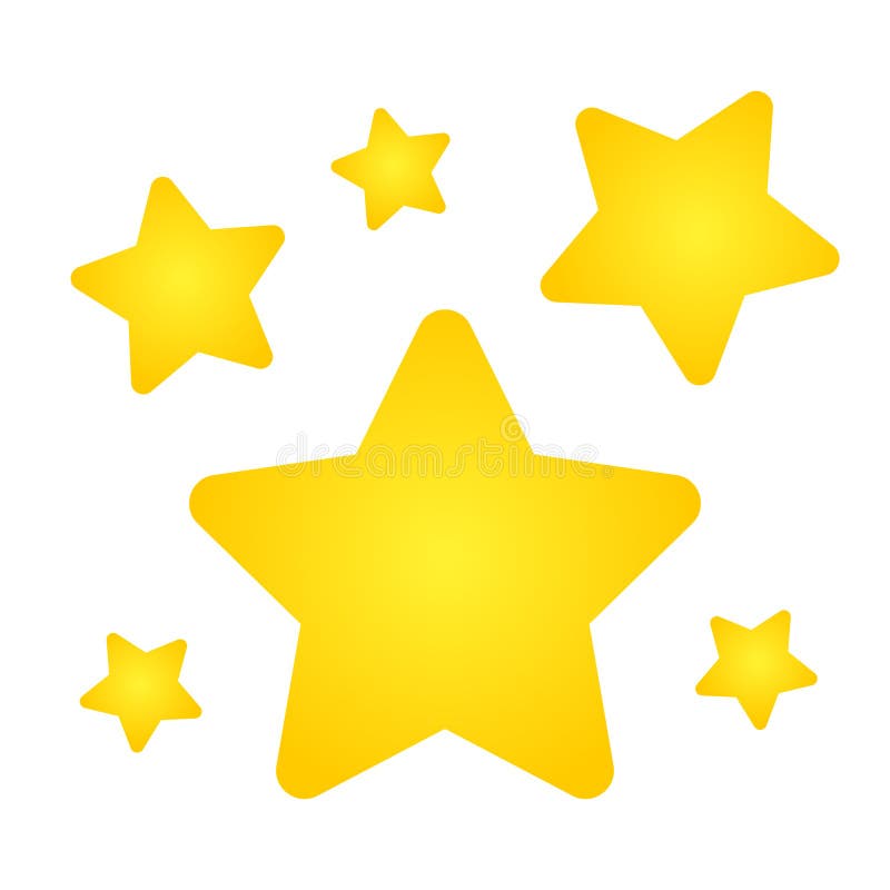 Vector Yellow Six Stars Icon Stock Illustration - Illustration of gold ...