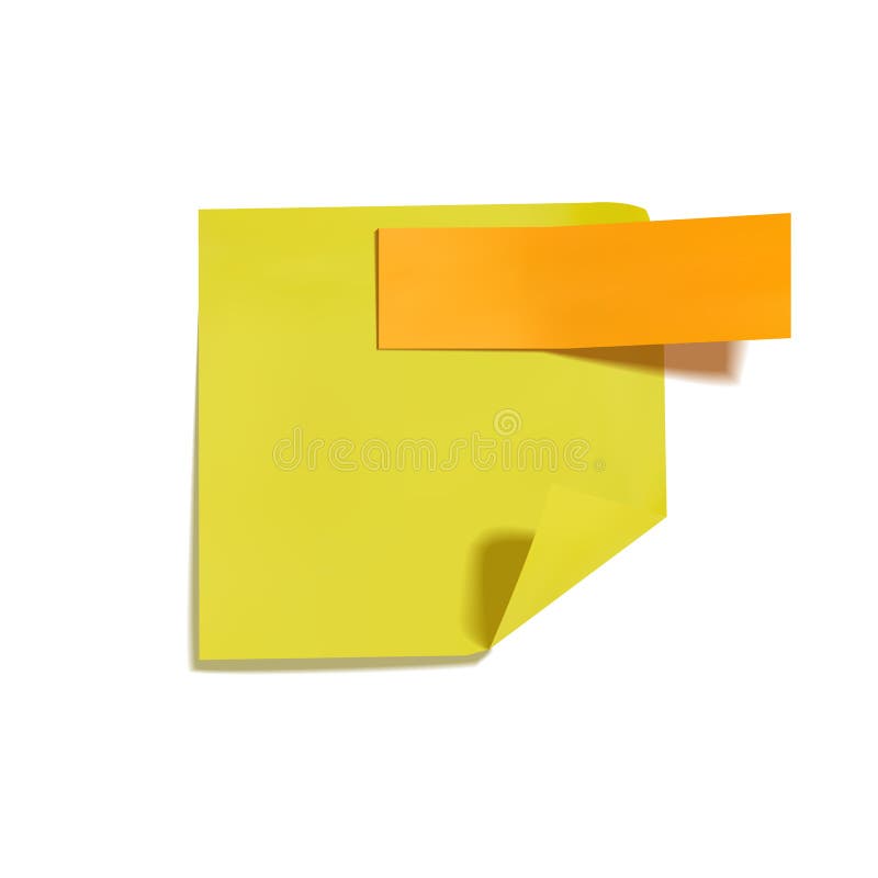 Vector Yellow Square Shaped Sticker and Long Rectangular Orange Sticker ...