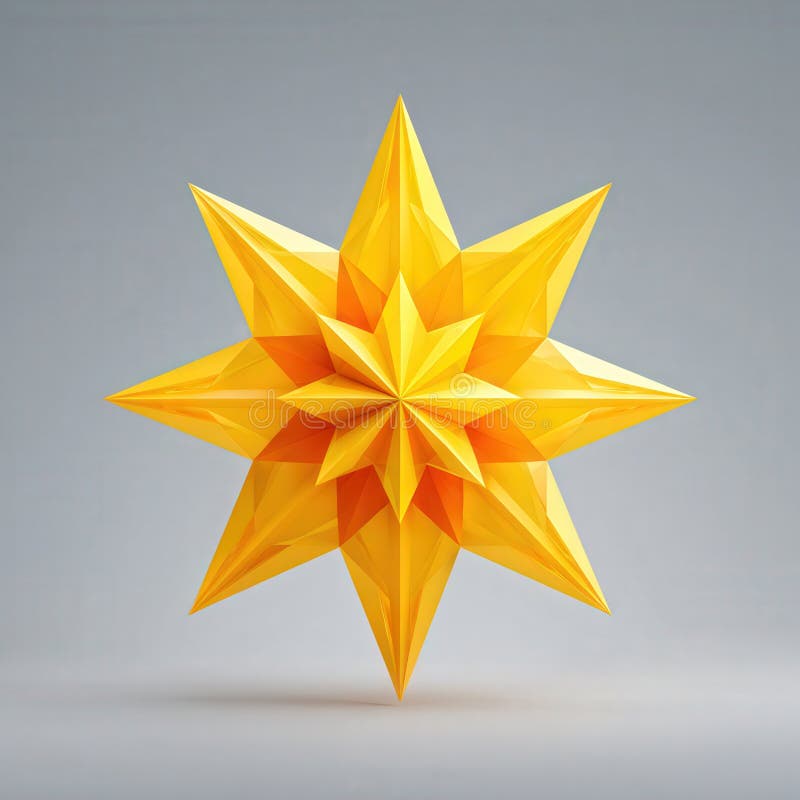Vector Yellow Star Icon on Transparent Background, with Yellow Vector ...