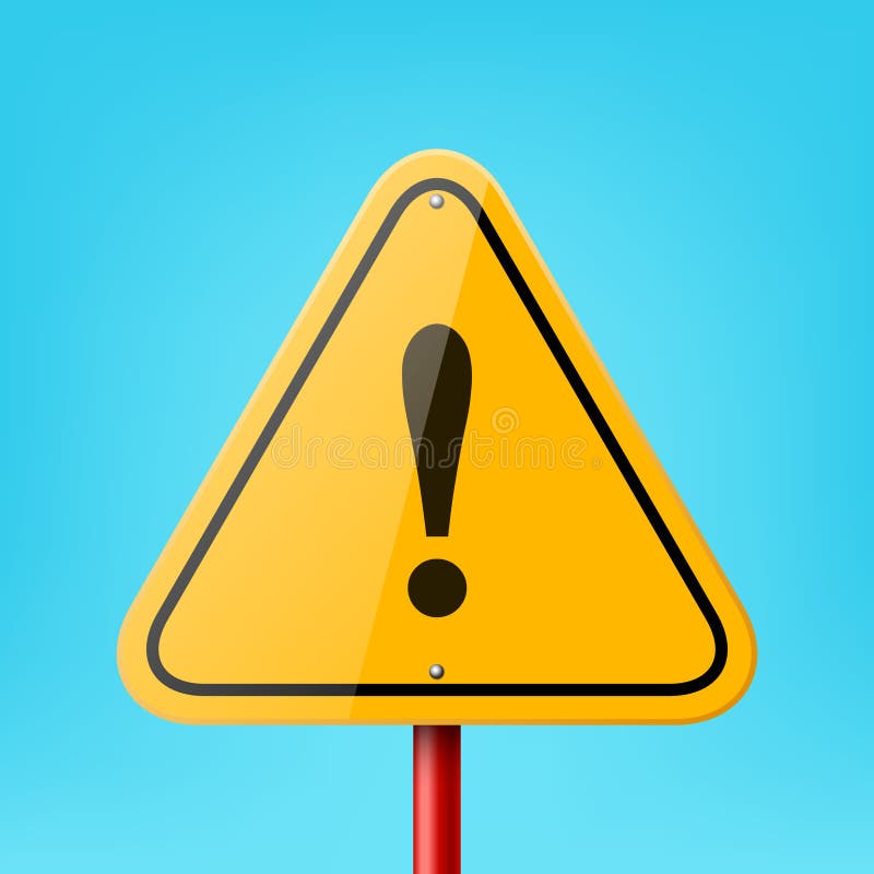 Vector Yellow Warning, Danger Stop Sign Frame Icon Set Isolated ...