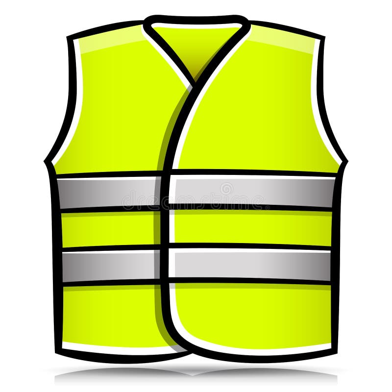 Vector Yellow Vest Isolated Cartoon Stock Vector - Illustration of ...