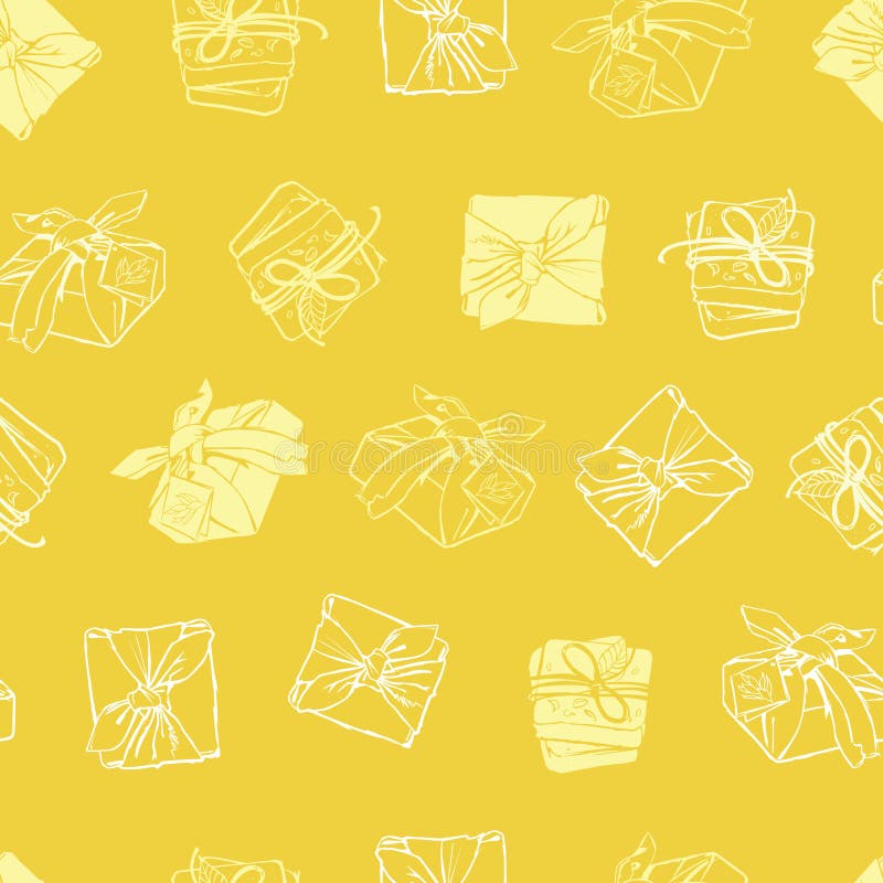 Vector Yellow Wrapped Packages Texture Repeat Pattern. Suitable for ... Vector Yellow Wrapped Packages Texture Repeat Pattern. Suitable for ...