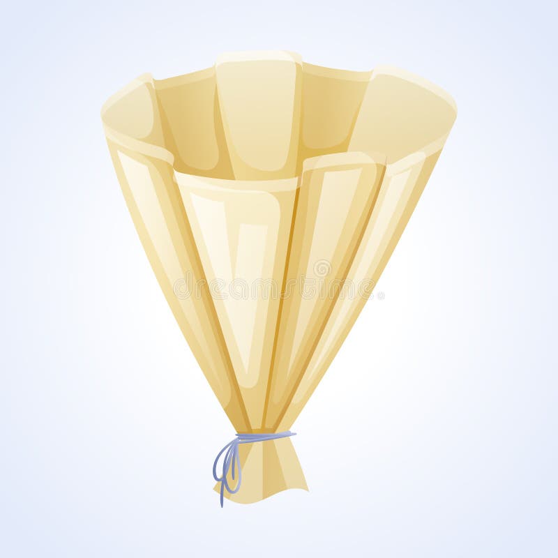 Vector Yellow Wrapping Paper or Packaging for a Bouquet of Flowers ...