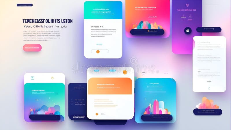 Vector Zenith: Modern Gradients for UX Prowess. AI Generate Stock ...