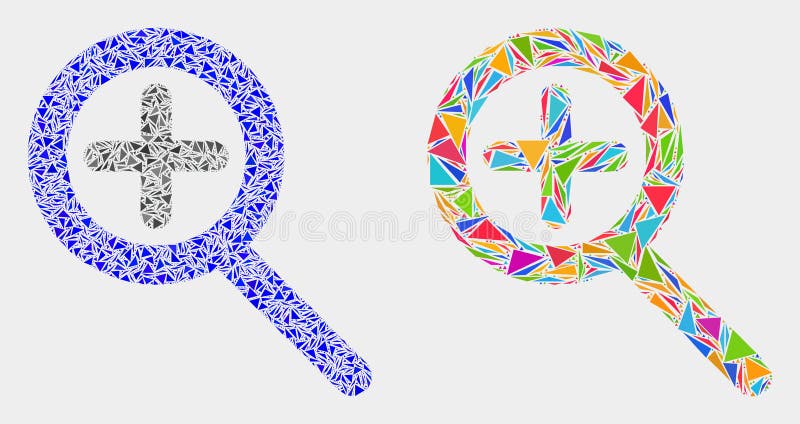 Vector Zoom in Mosaic Icon of Triangle Items Stock Vector ...